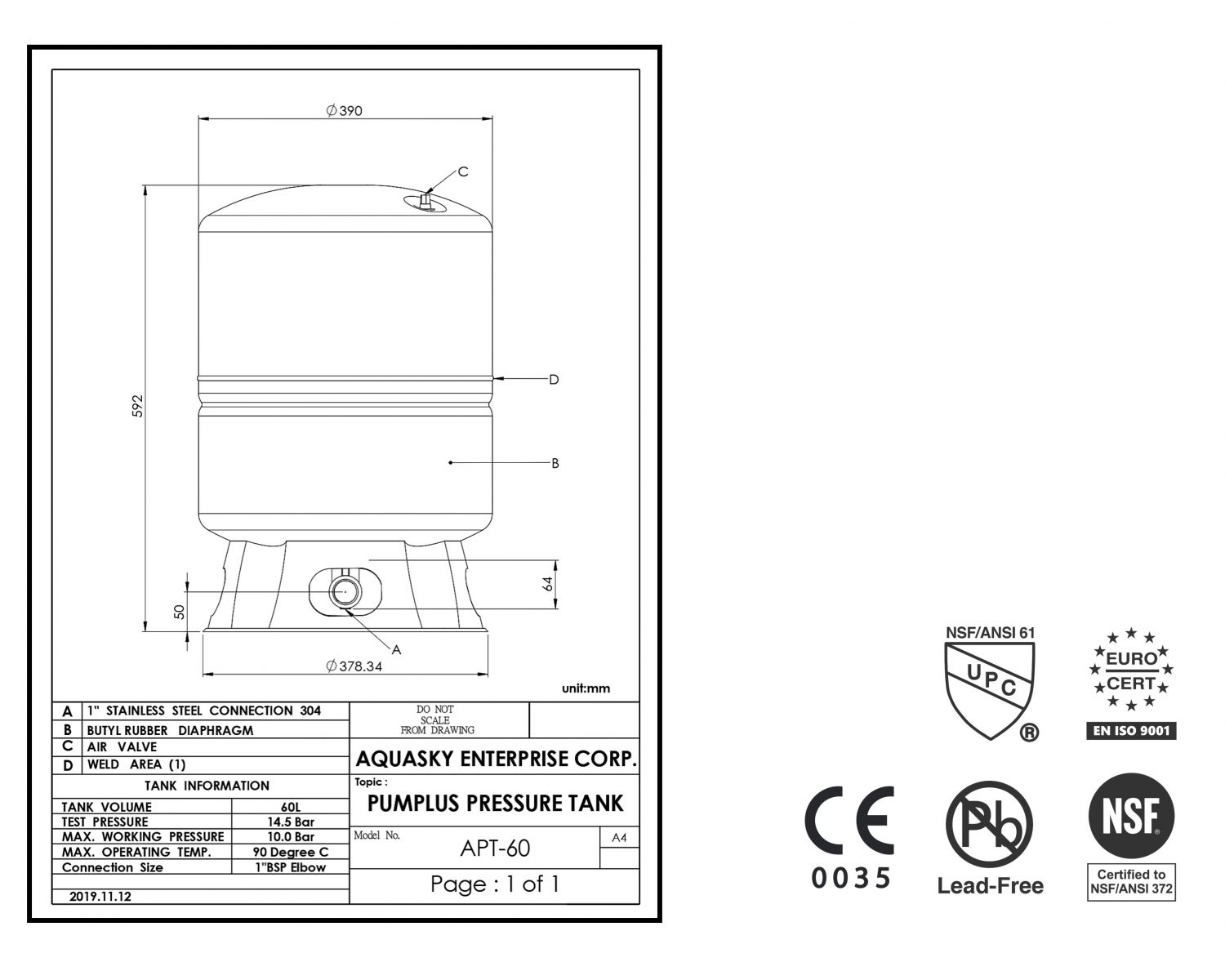 FilterShop.co.za Custom Water Systems | Reverse Osmosis | Water Filters. PumPlus 60 Litre ...